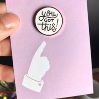 SECONDS PIN You Got This Pin Motivational Pin Feminist Pin Hard Enamel ...
