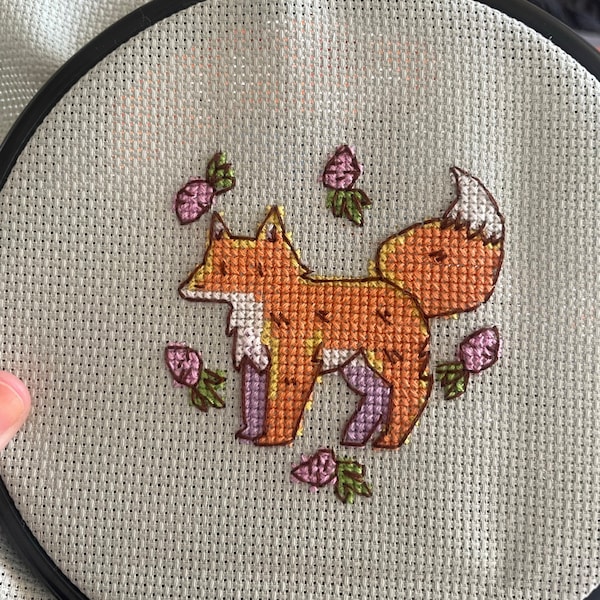 Chonky Fox and Cat - Adorable Animal Minis - Cross Stitch Pattern PDF ...