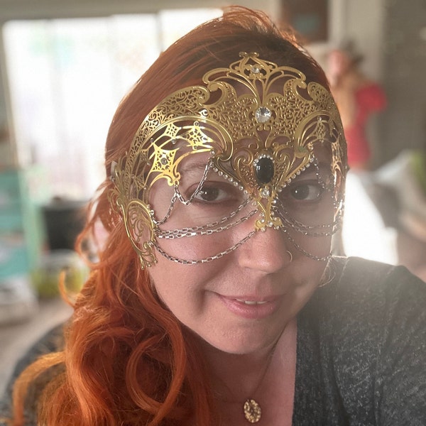 Women's Goddess Masquerade Mask With Chains Silver - Etsy