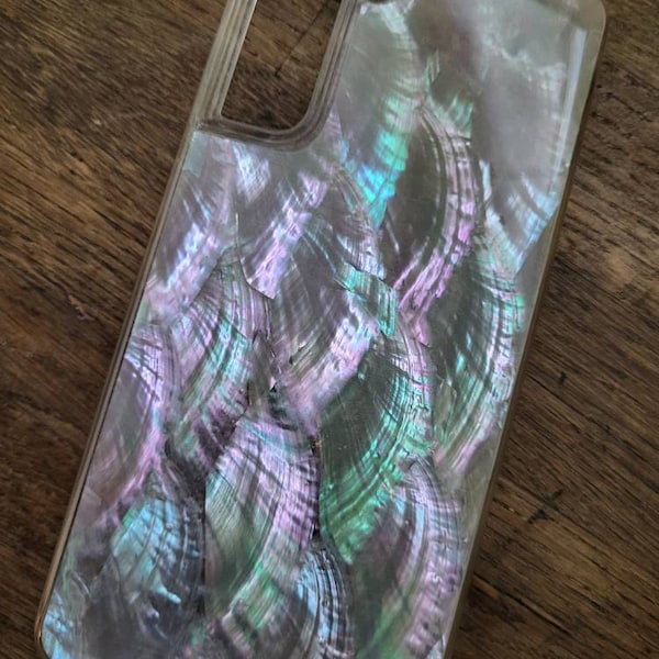 Abalone Shell Phone Case Iridescent Cover for iPhone 16 15 14 13 12 11 Pro Max /16pro/16promax ...