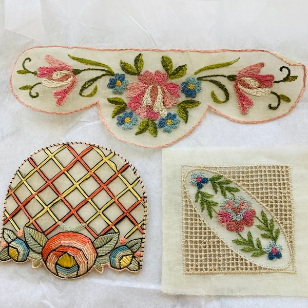 One Antique Victorian Applique With Metallic Thread Accents (ref A-5845 ...