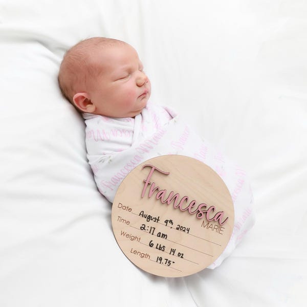 Birth Announcement Sign for Hospital, Arch Baby Announcement Sign, Baby ...