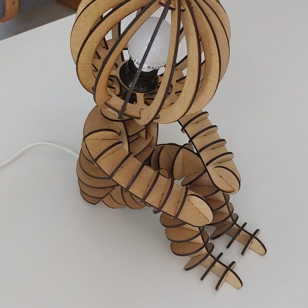 Sitting Human Figure Lamp Shade: Laser Cut Files DXF, SVG - Etsy