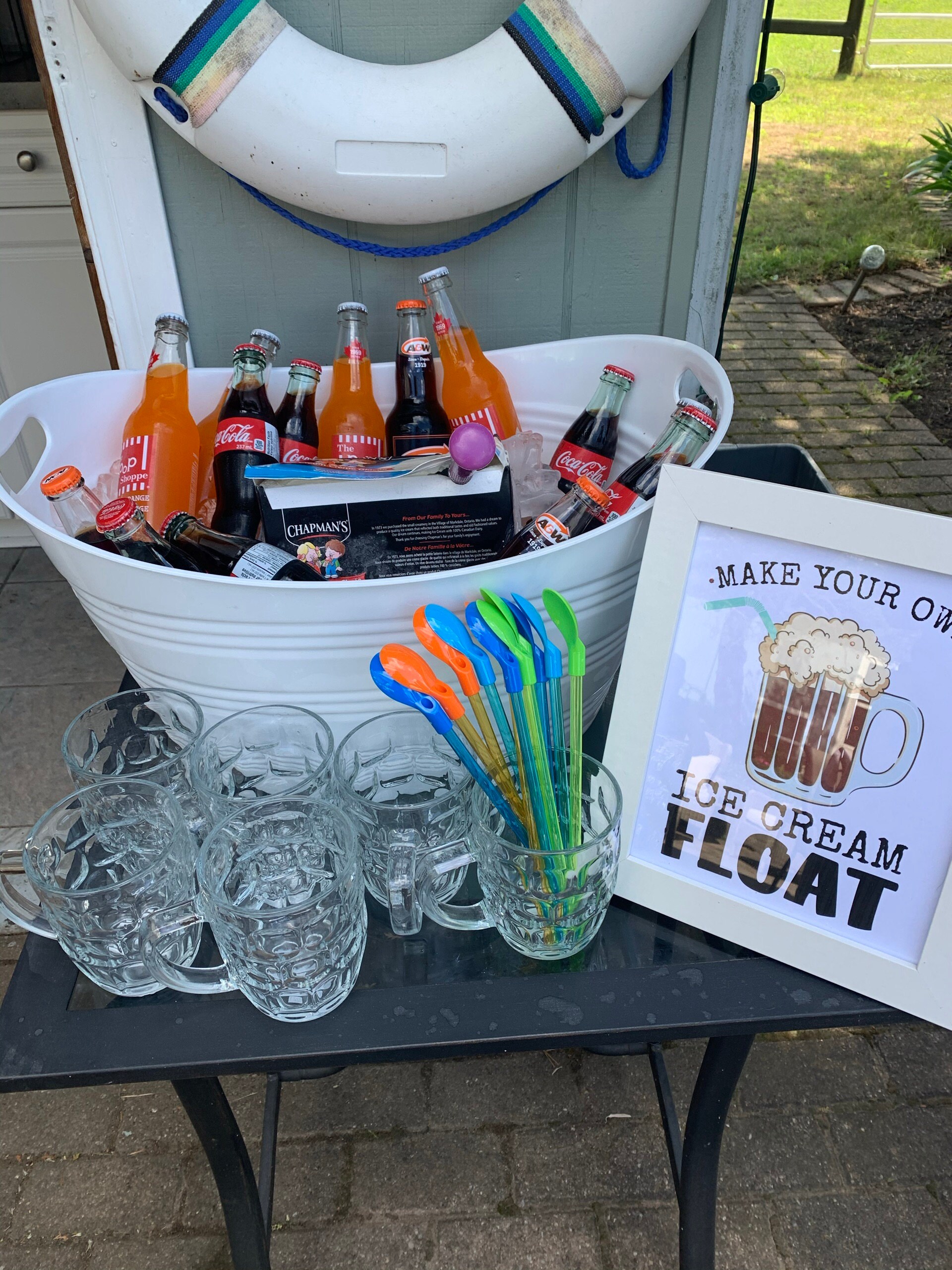 Ice Cream Float Sign Build An Ice Cream Float Ice Cream Soda Station Make Your Own Root Beer