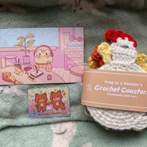 Mocha Heart Crochet Coasters Brown Coaster Set Cute Heart Crochet ...