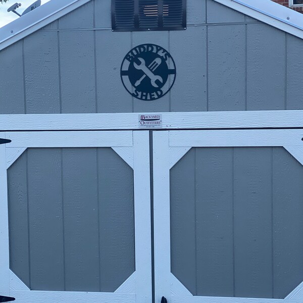 Personalized Shed Sign Metal, Tool Shed Sign, Garage Decor, Sign for ...
