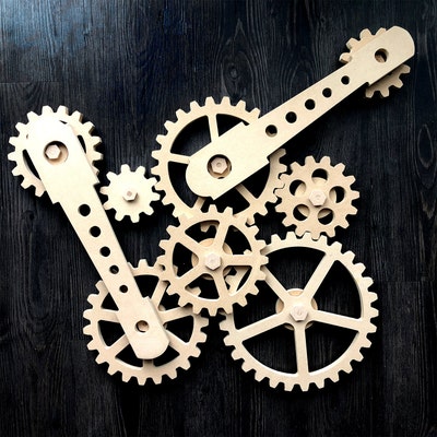 LARGE: 7 Gear Magnetic Backed Kinetic Gears. Shipping Free - Etsy