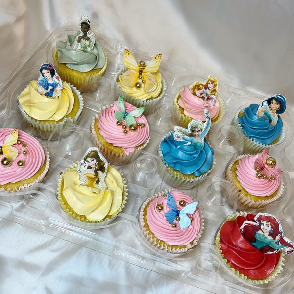 Printable Princess Cupcake Toppers, Digital Download, Princess Cupcakes ...