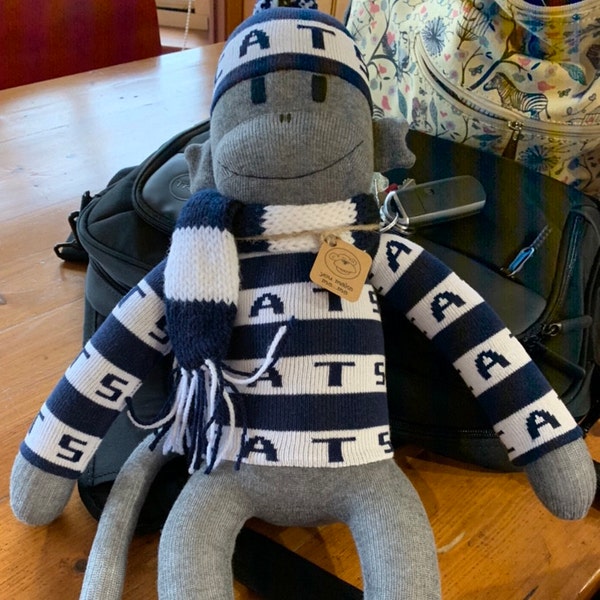 Logan the Sock Monkey superhero, Soft Toy, Softie, Sock Softie ...