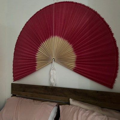 60 Inch Fan Wall Decor Fan Headboard Artichoke Art Giant Bamboo Fan ...