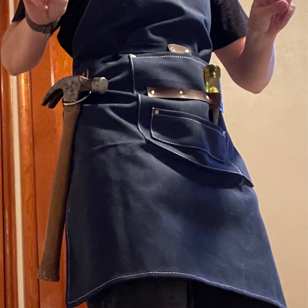 Canvas Workshop Apron With Pockets, Custom Gift for Him, Personalized ...