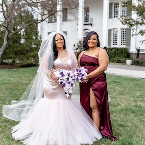 Faux Dusty Blue Purple Wedding Bouquet Real Touch Tiger - Etsy