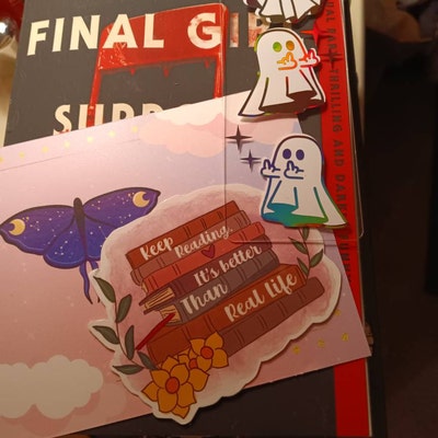 Rude Ghost Bookmarks Cute Bookmarks Spooky Acrylic Bookmark - Etsy