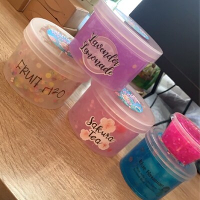 Clear Fruit Slime Detox Water Clay Fruit Slices Unscented Slime - Etsy