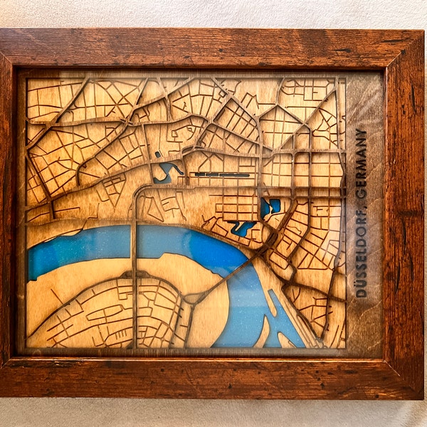 CUSTOM Laser Cut Map of Any City in the World, City Map Engraved, 3D ...