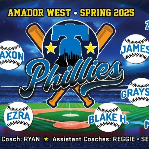 Softball Team Banner | T-ball Team Banner | Little League Team Banner ...