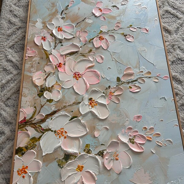 Original 3D White Minimalist Textured Wall Art Triptych Ocean Wave Painting on Canvas Neutural ...