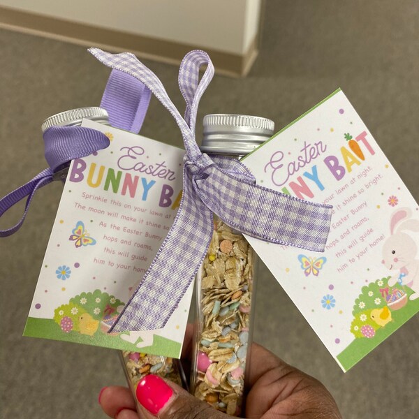 Printable Easter Bunny Bait Kids Activity Favor Tag, Instant Download ...