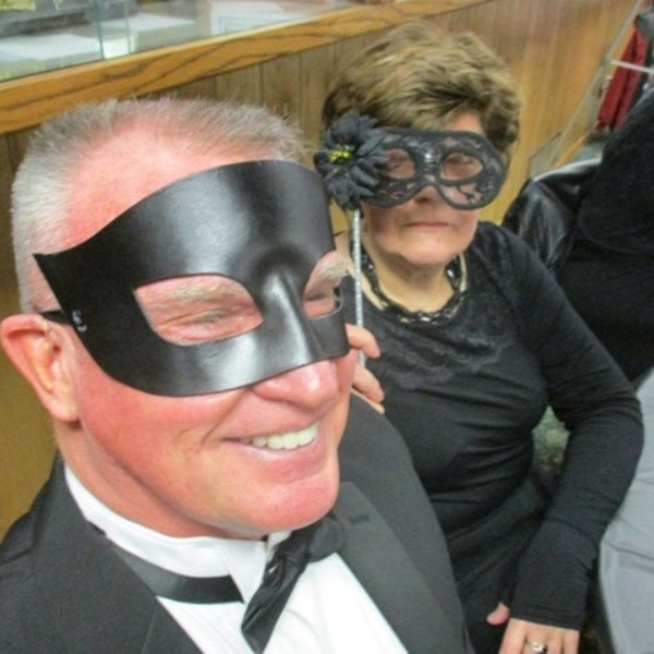 Black Leather Masquerade Domino Mask - Etsy