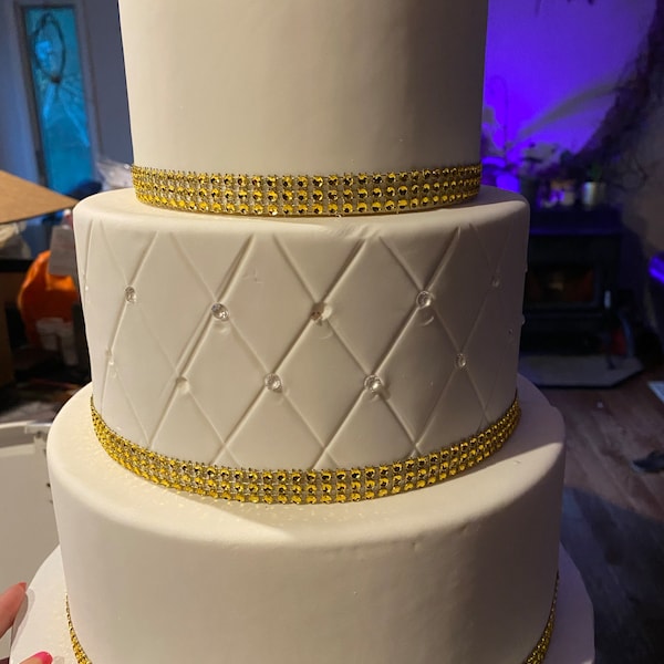 Faux Wedding Cake, 4 Tier Wedding Cake, Fake Wedding Cake, Display Cake ...