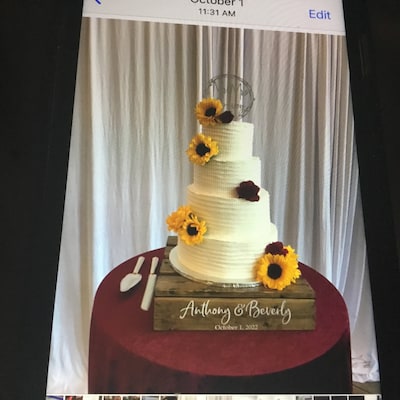 White Washed Wood Cake Stand Wedding Cake Stand Distressed Wedding Cake ...