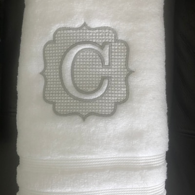 Personalized Embossed Embroidered Bath Towel, Full Size Bath Towel ...