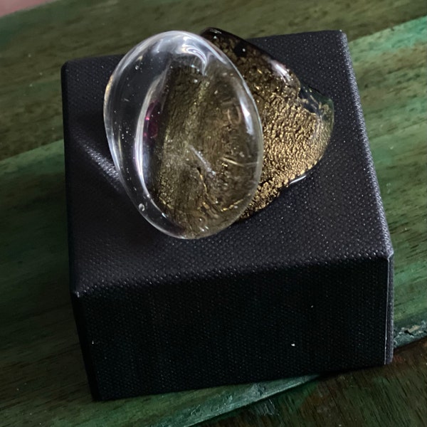 Murano Glass Ring-big Glass Rings Lampwork Ring-venetian Glass Ring ...