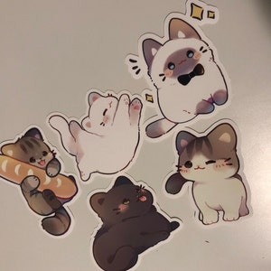 Stretchy Kitty Vinyl Sticker/ Laptop Stickers/ Cute Stickers | Etsy