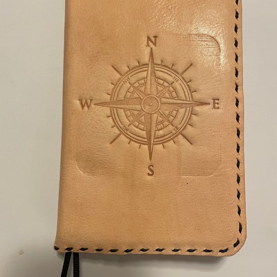 Delrin Leather Stamp: Wind Rose, Compass Passport Traveling, Leather ...