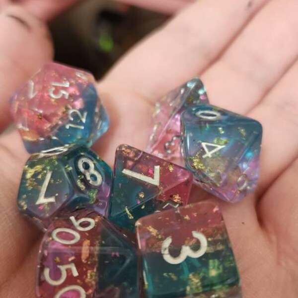 Space Dice / Cosmic Burst - Sharp Edge Dice for Dnd / Dnd Resin Dice ...