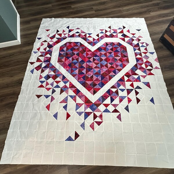 PDF MINI Exploding Heart Quilt Pattern Digital Download by Slice of Pi ...