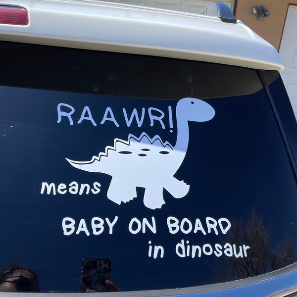 Baby on Board | Cool Minnie | Sticker | Car Window Bumper Vinyl Decal ...