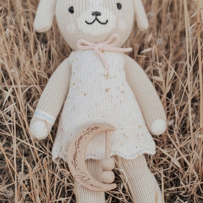 Custom Wooden Moon Baby Rattle - Etsy