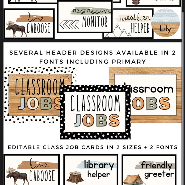 Boho Tropics Classroom Supply Labels - Etsy