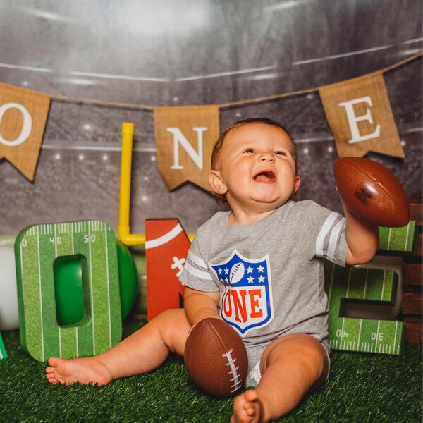 Football First Birthday SVG Bundle One Mom Dad Sis Bro - Etsy