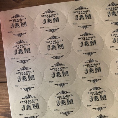Custom KRAFT Paper Canning Jar Labels, Personalized Round Mason Jar ...