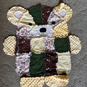 Dallas Cowboys Bear Baby Rag Quilt, Toddler Blanket, Dallas Cowboys ...