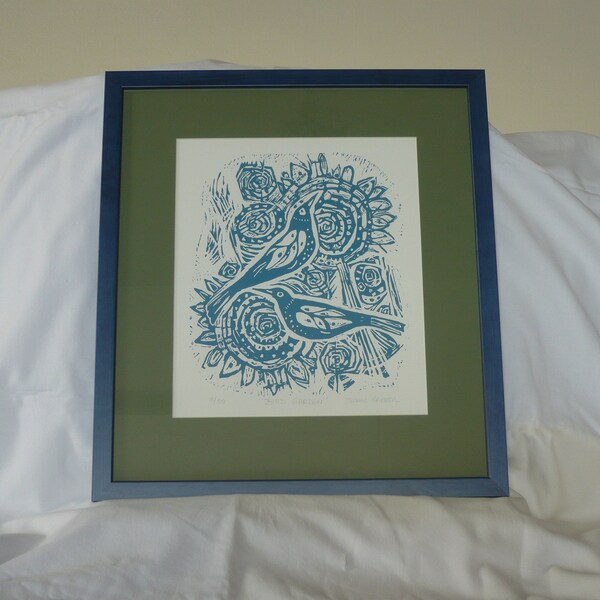 SUMMER HARE- Original Linocut Print - Etsy