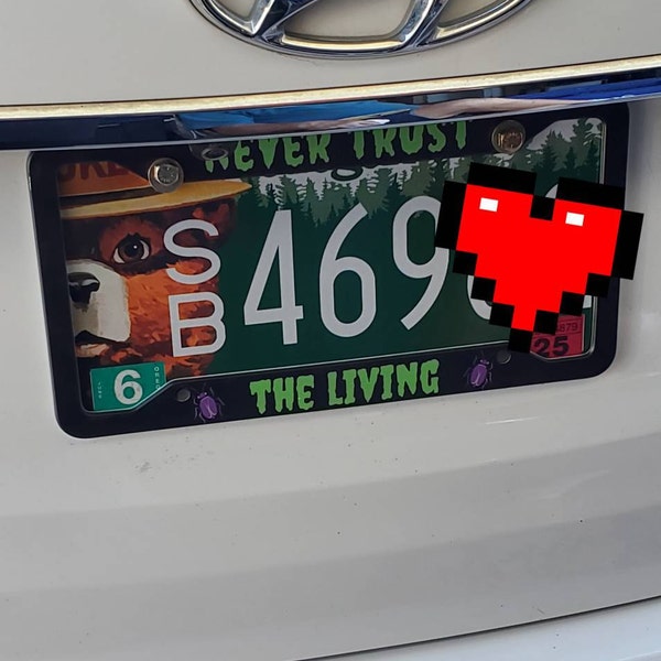 Beetlejuice License Plate Frame Never Trust the Living Goth Car ...