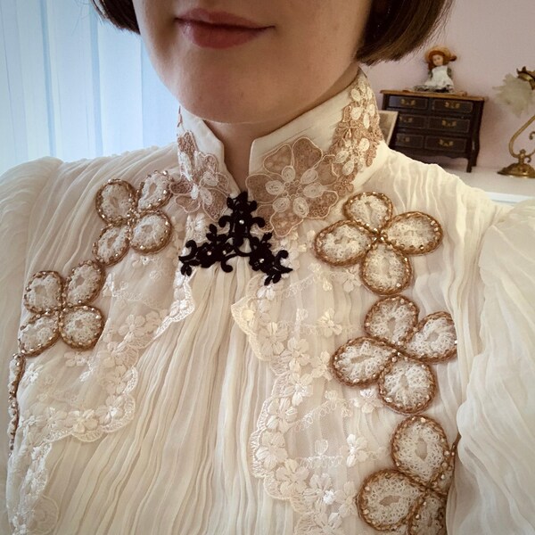 Edwardian Blouse, Edith Cushing's Shirt, Edwardian Clothing, Crimson ...