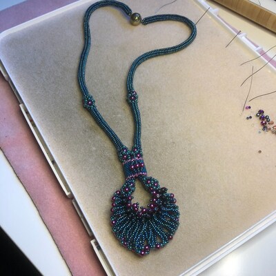 Tutorial Peacock Necklace Beading Tutorial, Beading Pattern, Instant ...
