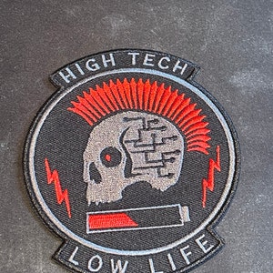 High Tech Low Life Patch - Etsy