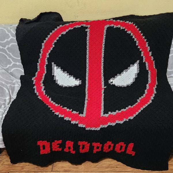 Deadpool Corner to Corner (C2C) Crochet Blanket Pattern - Etsy