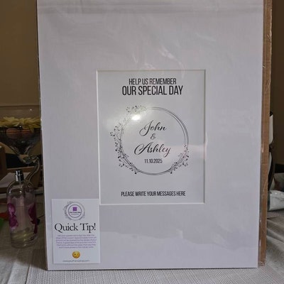 Personalised Wedding Signature Photo Mount Bespoke Mount Boards for ...