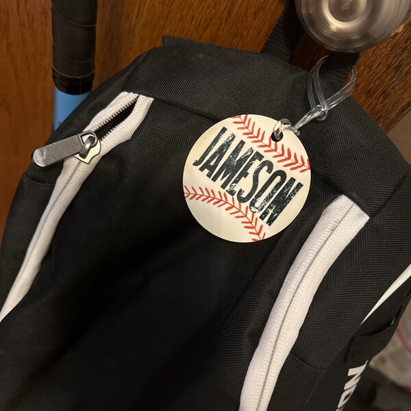 Baseball Bat Bag Name Tag | Personalized Sports Bag Tag | Custom ...