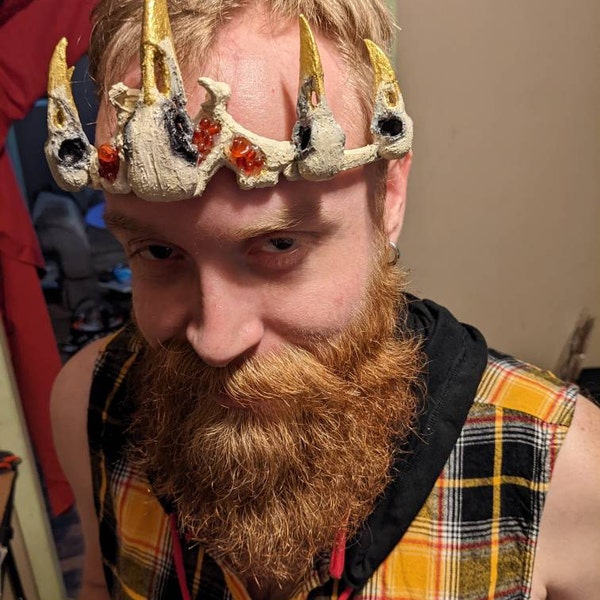 Raven Skull Tiara Headband Bone 3d Printed (5pts) - Etsy