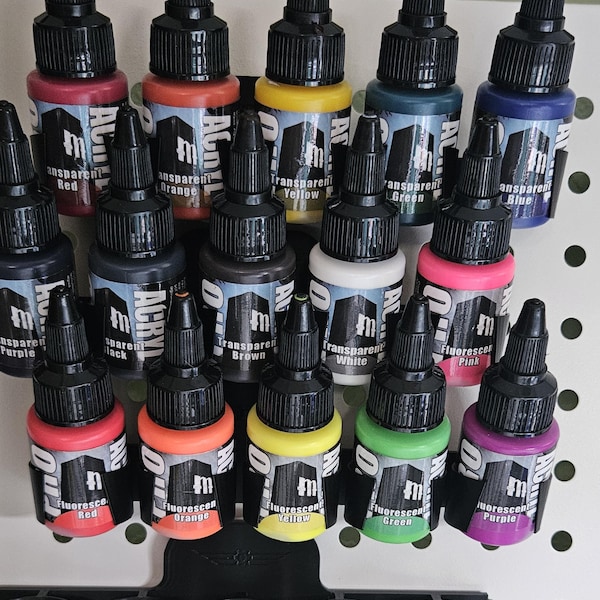 Dropper Bottle 17/18ml Paint Holder for Pegboard vallejo, Mig, Army ...