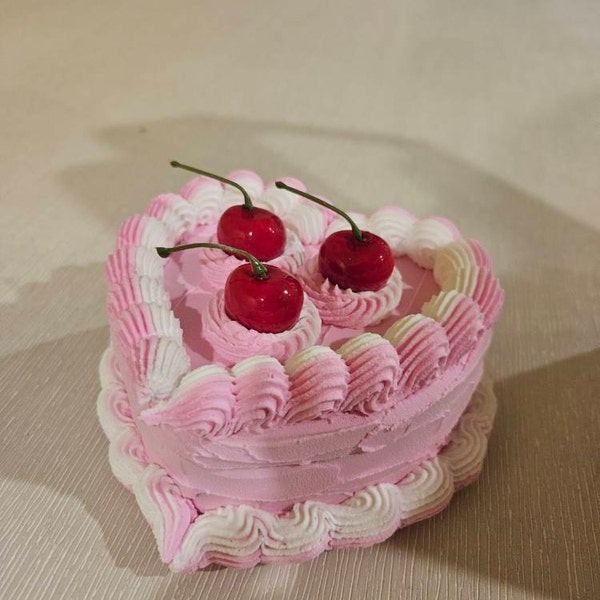 Fake Cake Jewelry Box With Mirror - Vintage Cherry Decor - “the Betty ...