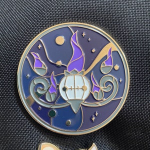 Chandelure Stained-glass Window Pin Gold Plated Soft Enamel Pin - Etsy
