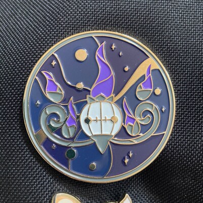Chandelure Stained-glass Window Pin Gold Plated Soft Enamel Pin - Etsy
